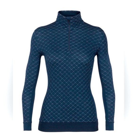 Icebreaker | Tops | Icebreaker Affinity Thermo Blue Long Sleeve Wool 2 ...